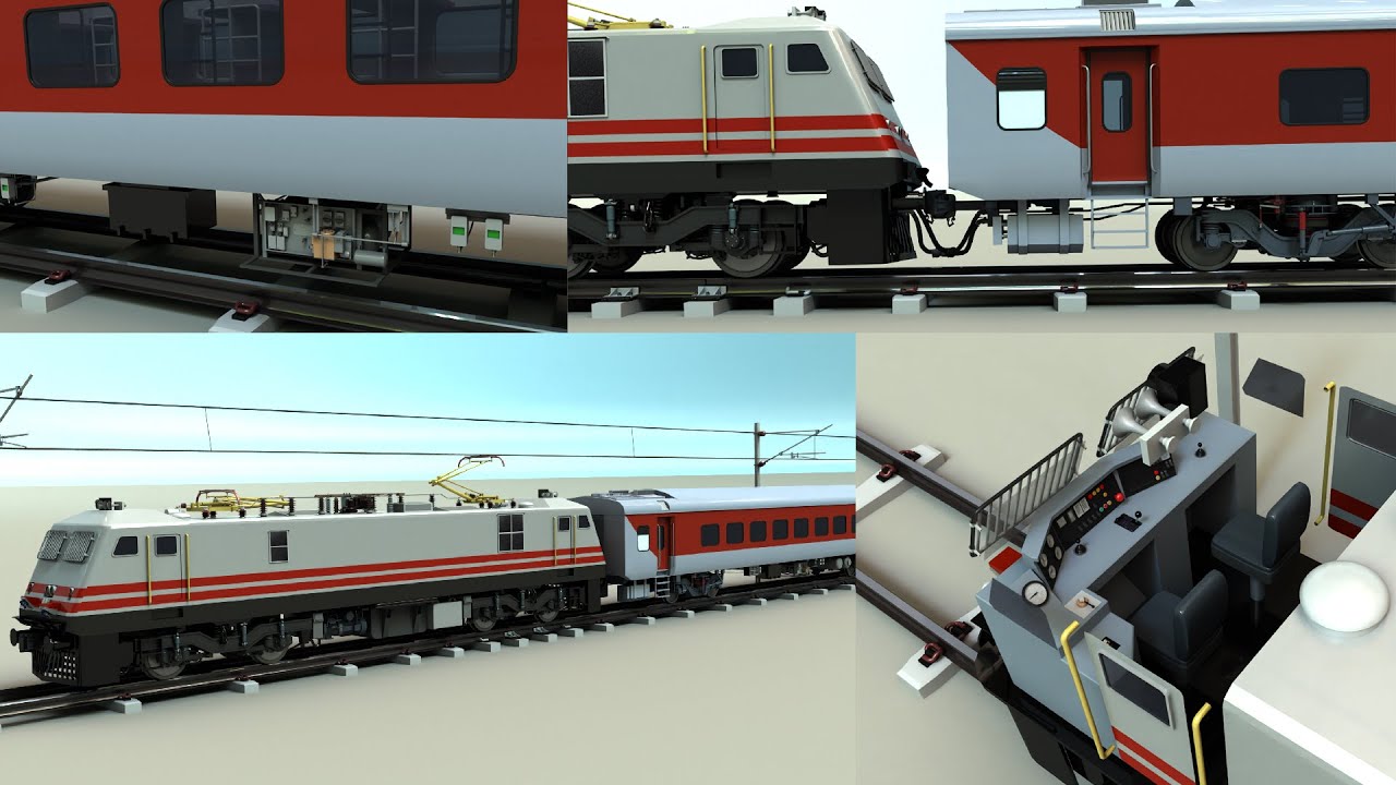 Train Brake System | Electric loco and LHB-type coach brake system ...