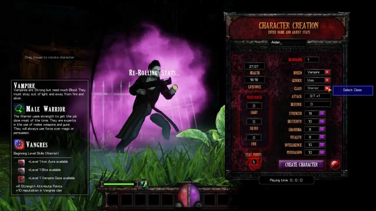 Let's Play Bloodlust: Shadowhunter - Character Creation (1) - YouTube