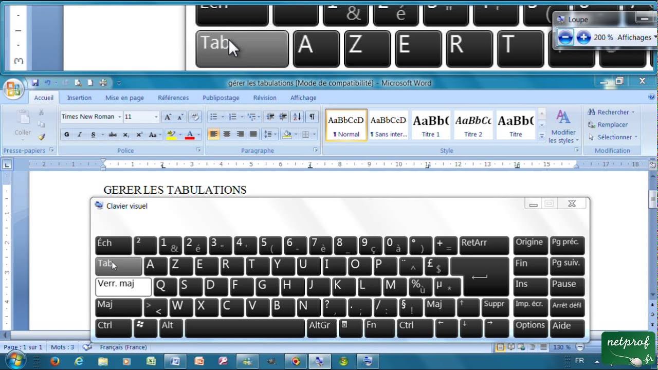 18 - Gérer les tabulations sur Word - YouTube