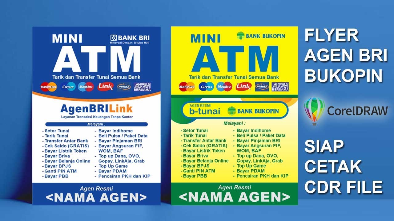Mentahan File Flyer Bank Agen BRI dan Bukopin (SIAP CETAK) - YouTube