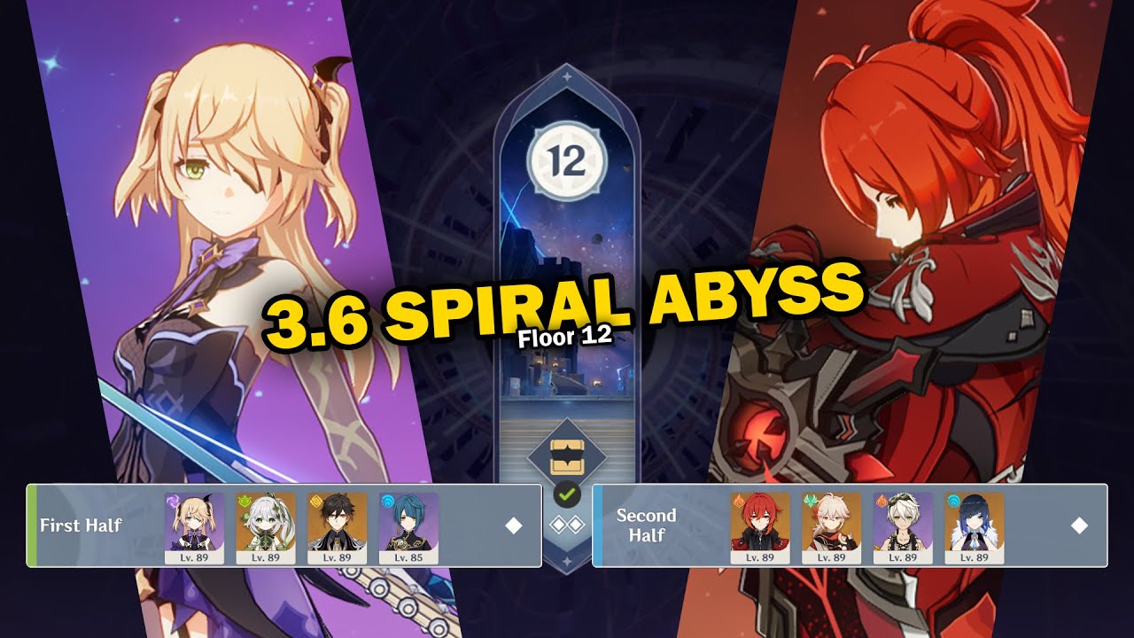 Hyperbloom Fischl & Vape Diluc 3.6 Spiral Abyss Full Star Gameplay ...