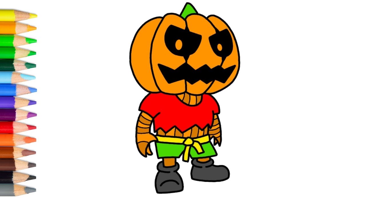 Cara menggambar Jack Lantern Stumble Guys dengan mudah - YouTube