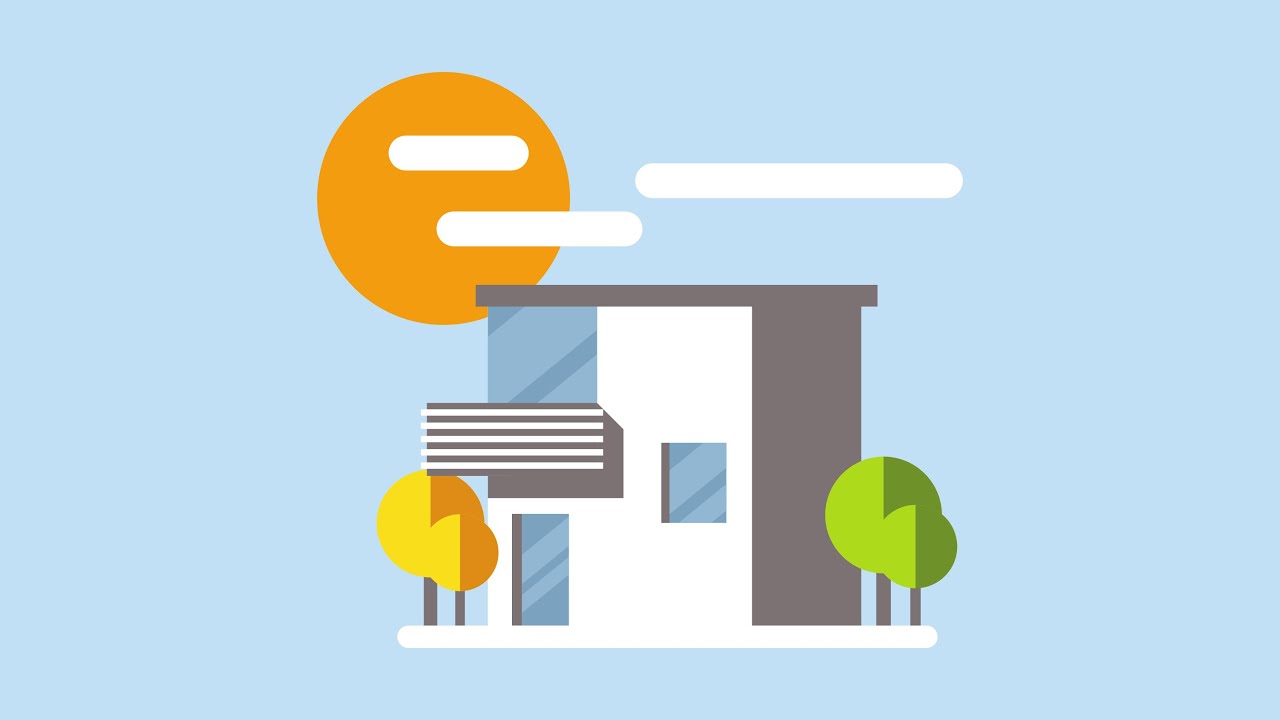 Create a Flat Design Modern House with Inkscape - YouTube