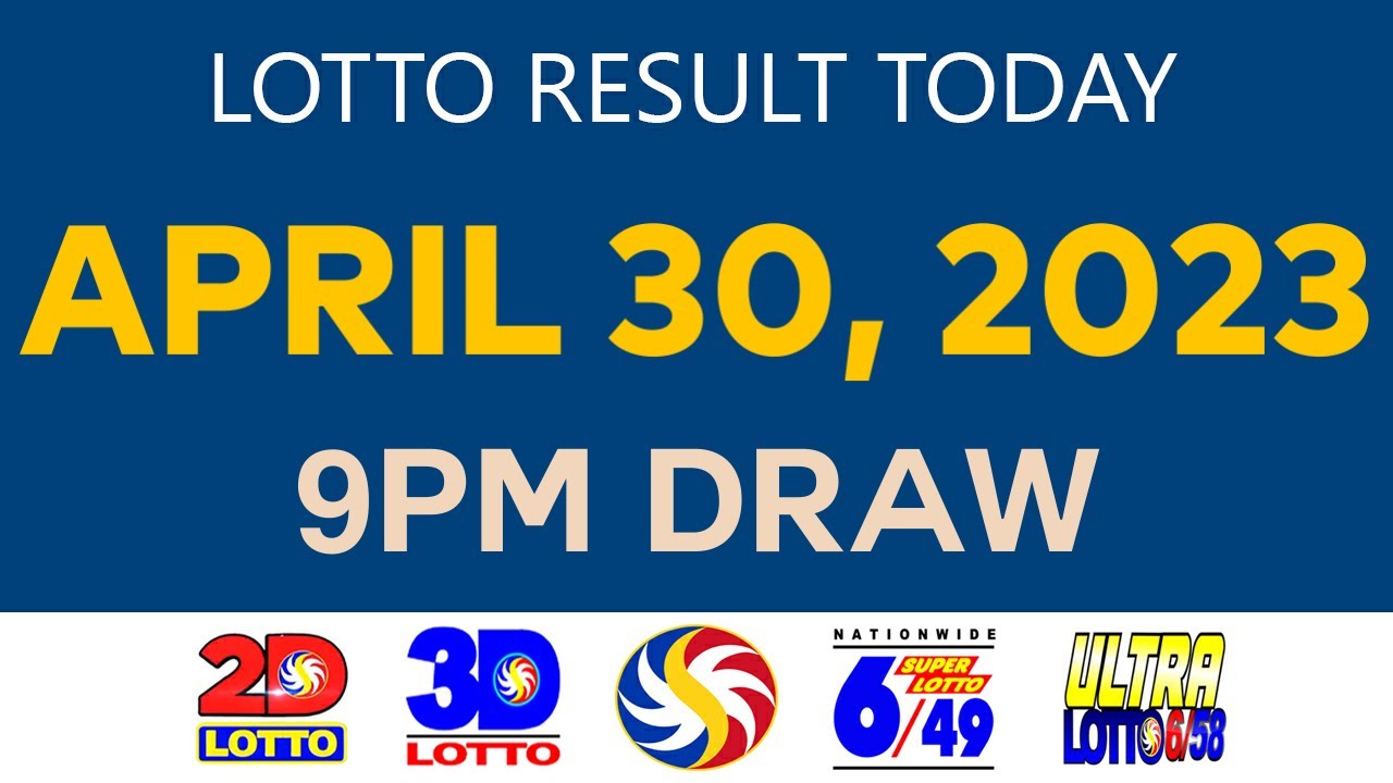 [Sunday] Lotto Result Today APRIL 30 2023 9pm Ez2 Swertres 2D 3D 6/49 6 ...