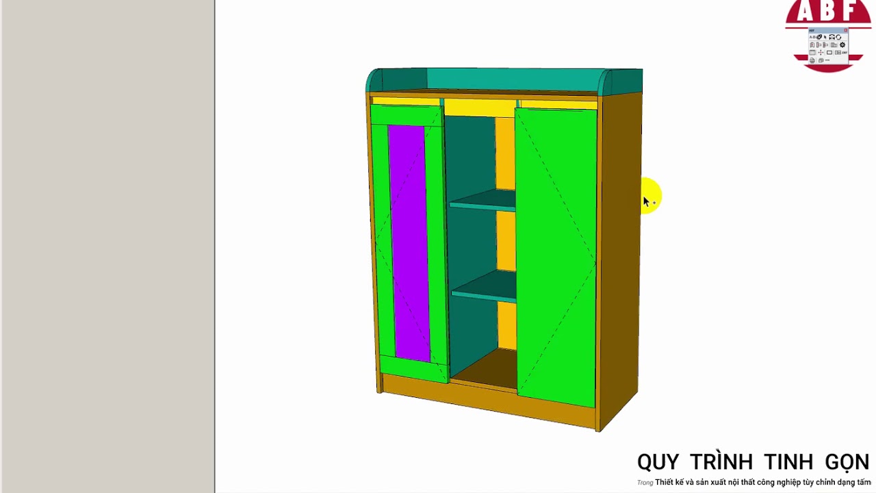 SketchUp CNC Nesting ABF plugin Cabinet - YouTube