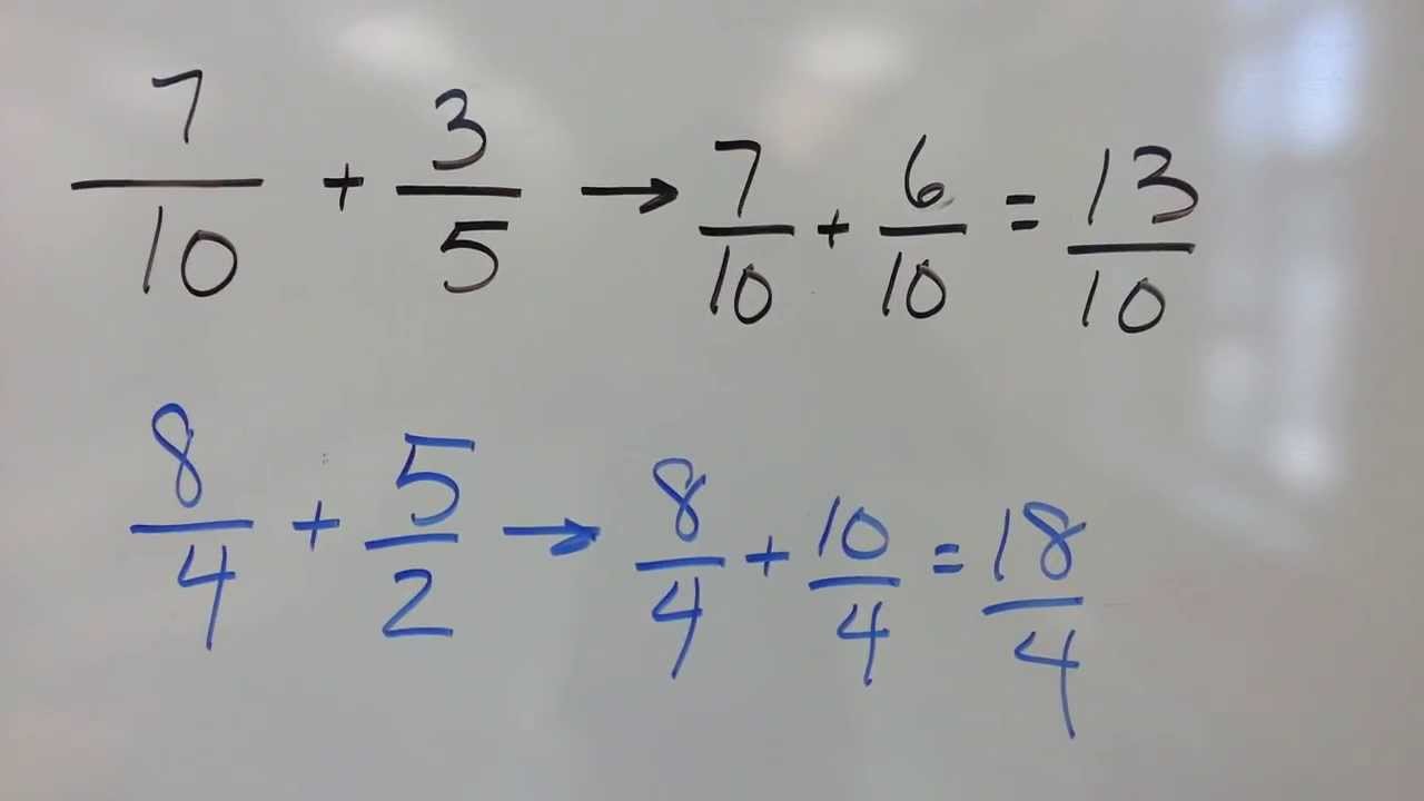 How to Add Fractions With No Common Denominator - YouTube