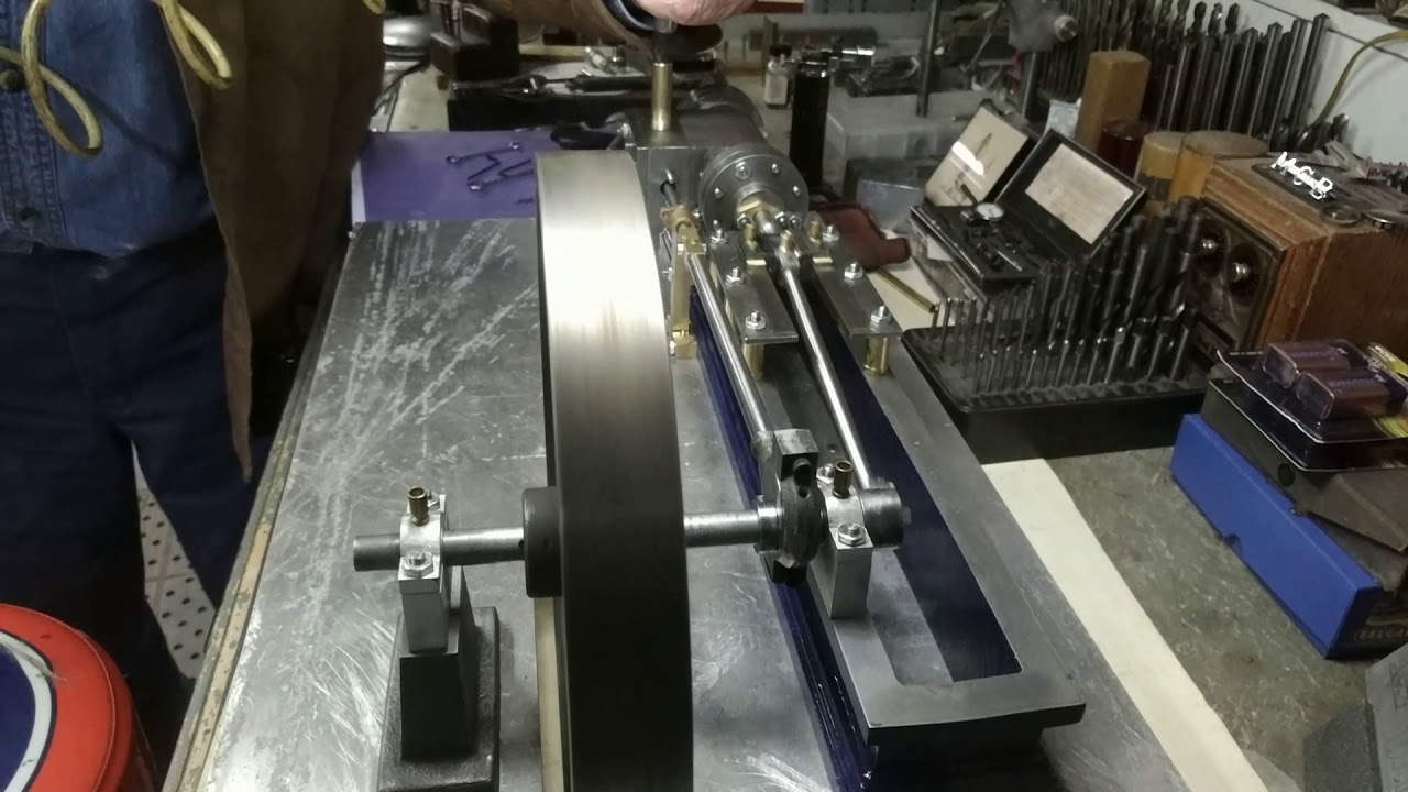 Barker steam engine first run - YouTube