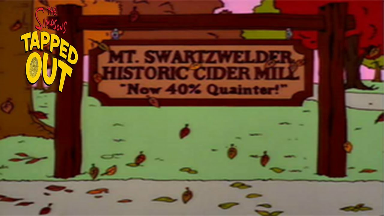 Mt. Swartzwelder Cider Mill Sign Christmas 2023 The Simpsons Tapped Out ...