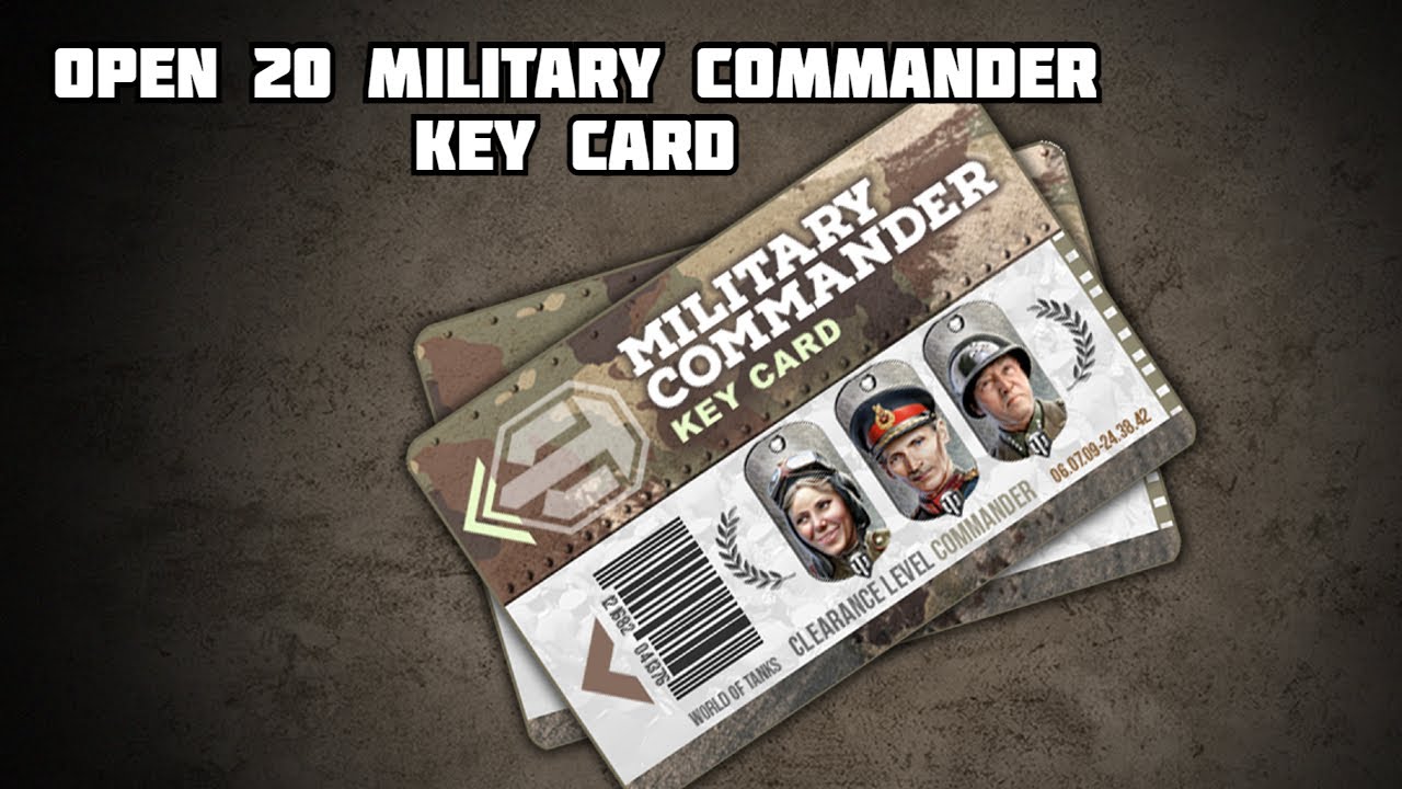 New Military Commanders Key Cards: WoT Console - World of Tanks Console ...