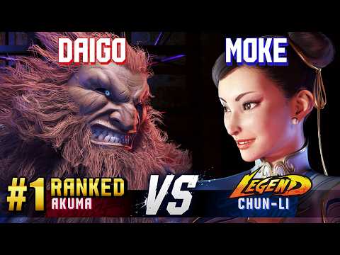 SF6 ▰ DAIGO (#1 Ranked Akuma) vs MOKE (Chun-Li) ▰ High Level Gameplay