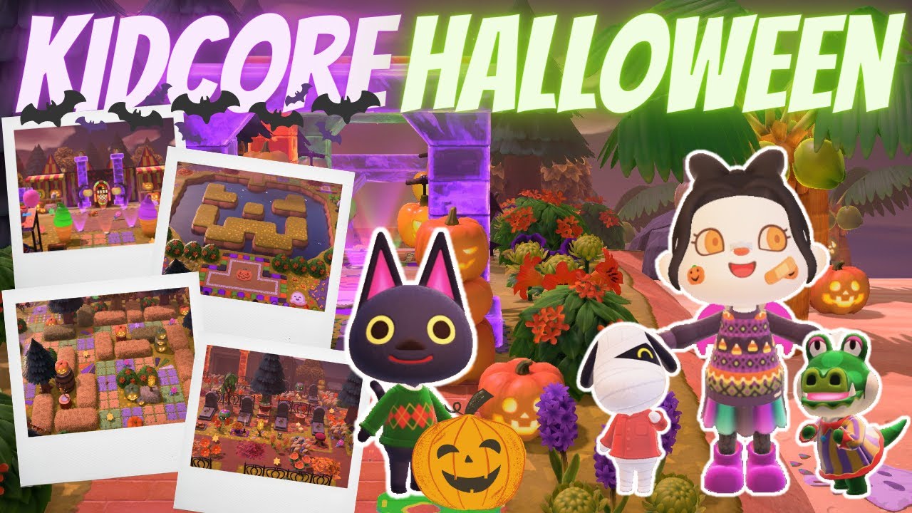 KIDCORE HALLOWEEN ACNH | Island Tour 👻👻🎃 - YouTube