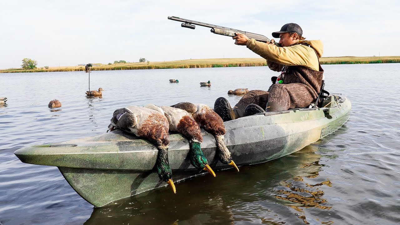 Kayak Duck Hunting Public Land (EARLY SEASON MALLARDS!) - YouTube
