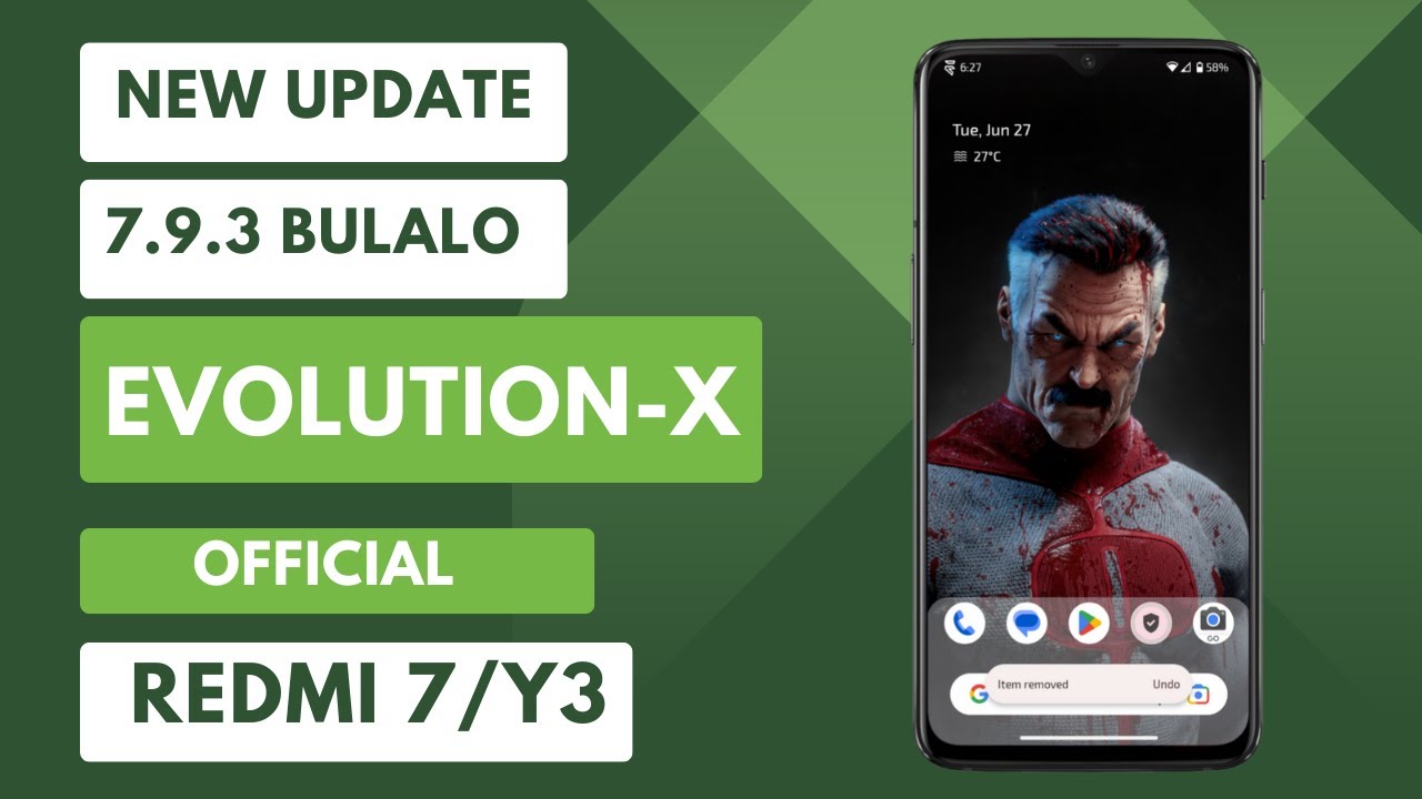 Evolution X 7.9.3 Official Update For Redmi 7/Y3|Android 14 Gesture ...