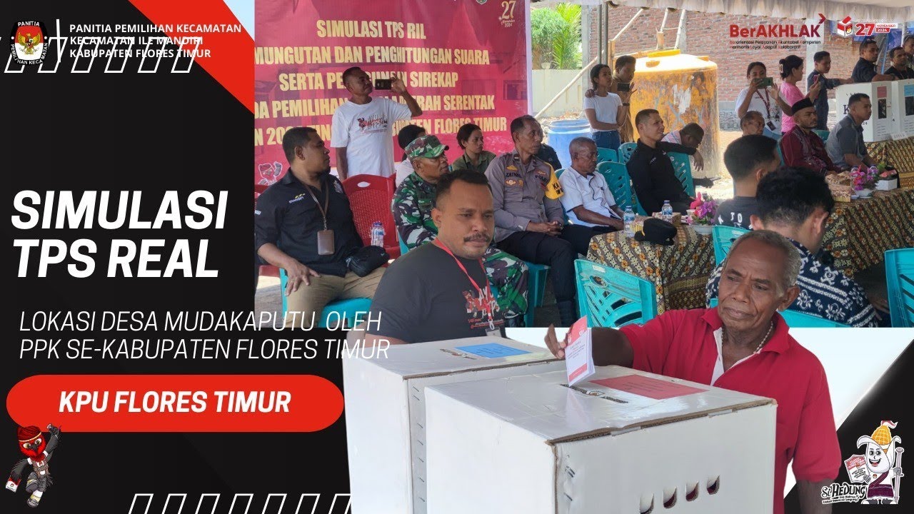 Simulasi TPS real oleh PPK se-kabupaten Flores Timur || Pilkada ...