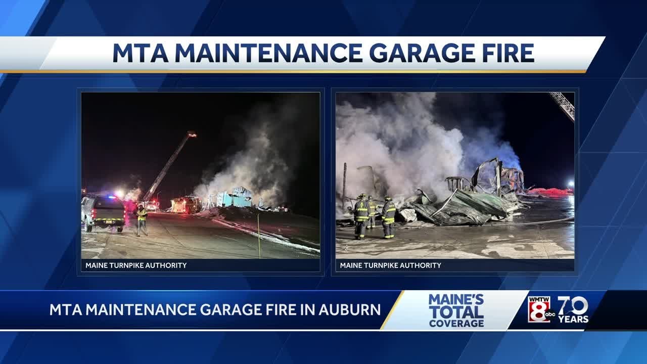 MTA garage in Auburn destroyed in fire - YouTube