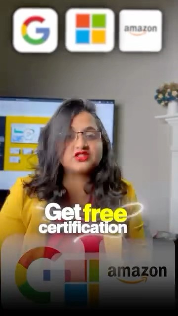 Google Microsoft Amazon Get free certifications I. Just 24-48 hrs #certificationcourses #google ...