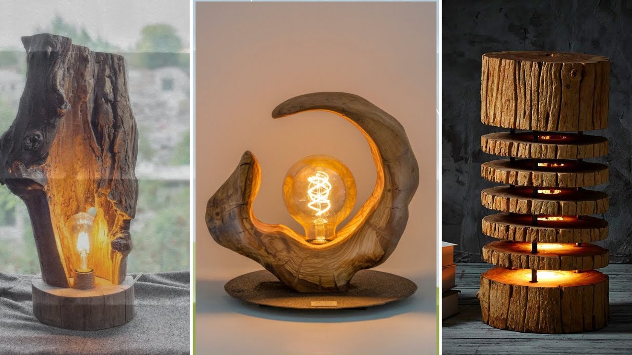 Great Woodworking Plans For Home Projects || Wood Lamp Ideas - YouTube