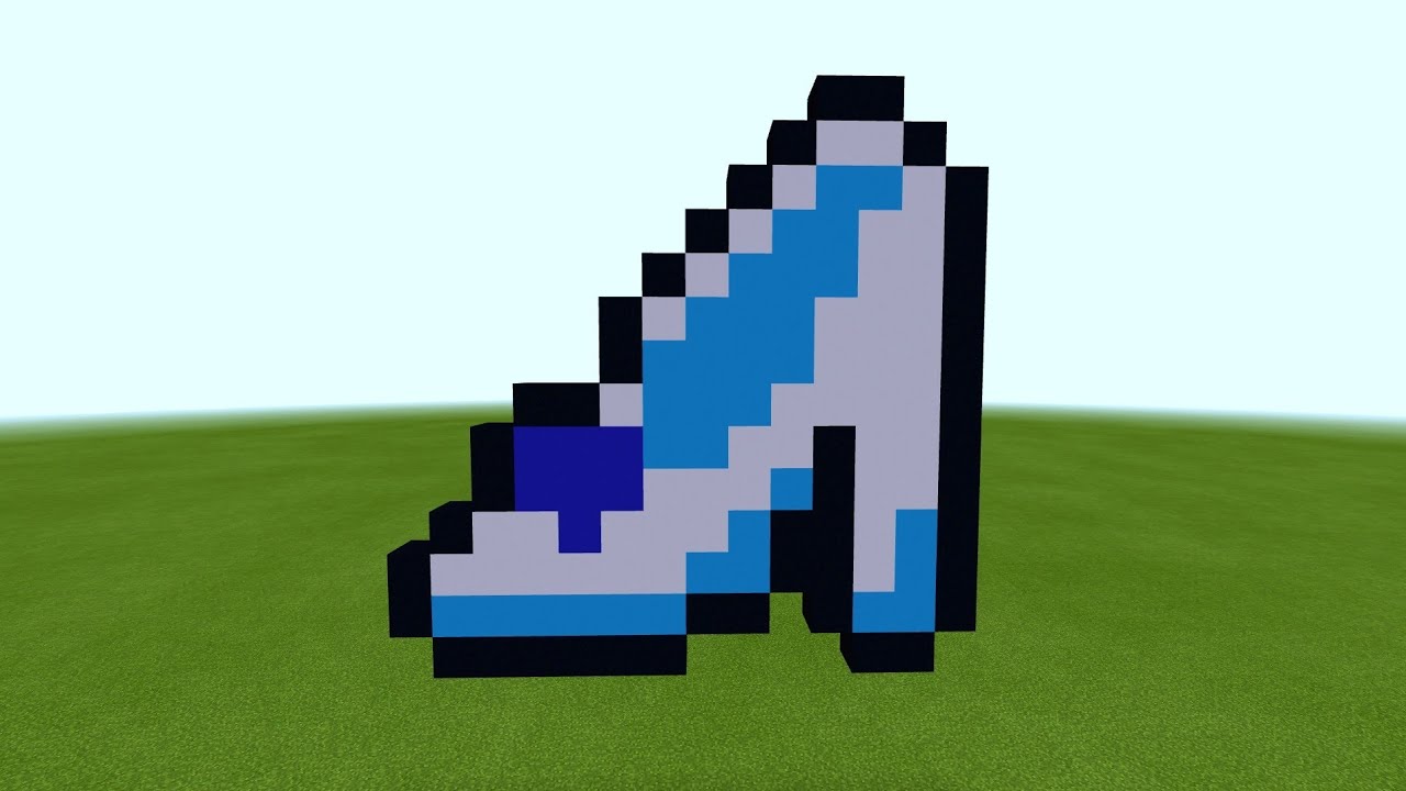 Minecraft Pixel Art - Cinderella's Glass Shoe - YouTube
