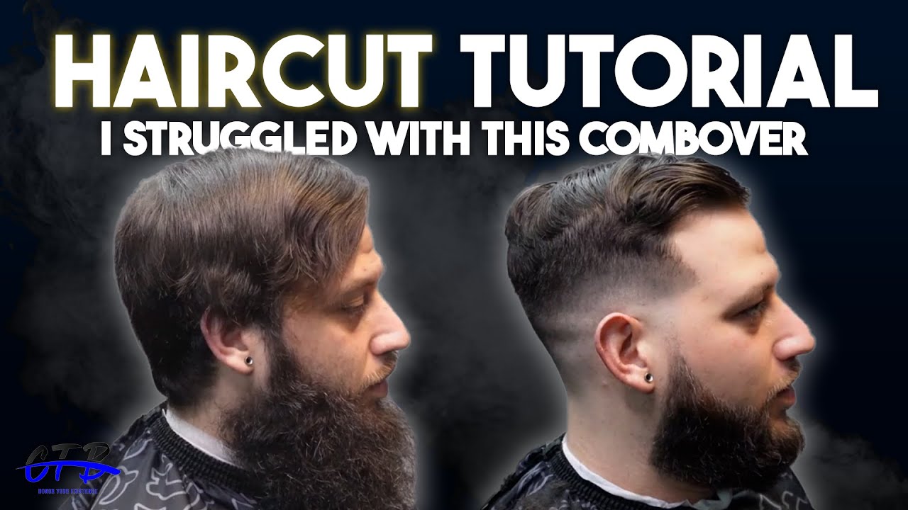 I STRUGGLED with this COMBOVER 😱 | HAIRCUT TUTORIAL - YouTube