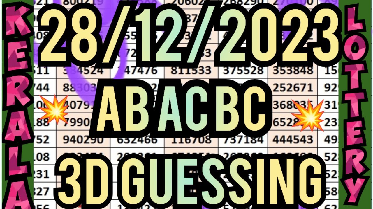 28.12.2023 kerala state lottery winning number tips and trick abc ...