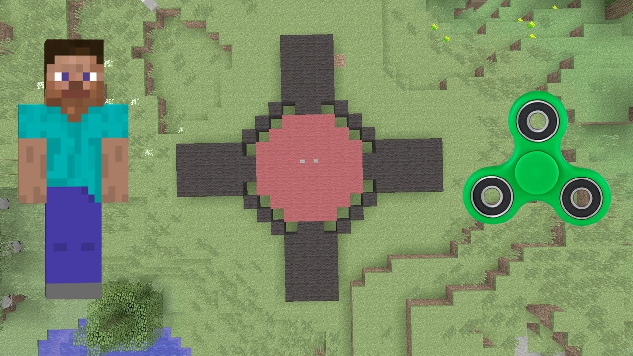 Fidget Spinner VS Minecraft Fidget Spinner built in Minecraft - YouTube