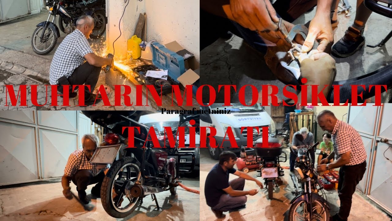 MUHTARIN MOTORSİKLET TAMİRATI - YENİ MOTORUN LASTİĞİ PATLAMIŞ - ESKİ ...