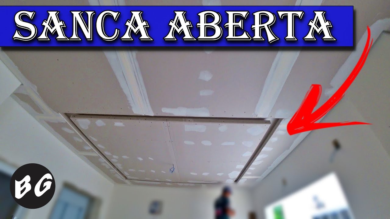 SANCA DE GESSO ACARTONADO DRYWALL EM TELHADO OU LAJE COMO FAZER - YouTube