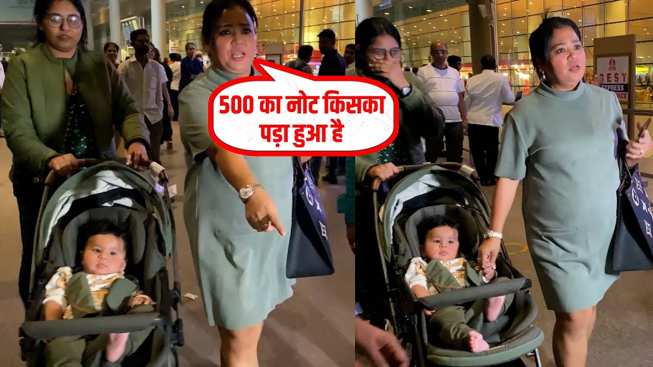 Bharti Singh With Son Laksh Singh Aka Gola Spotted At Mumbai Airport ...