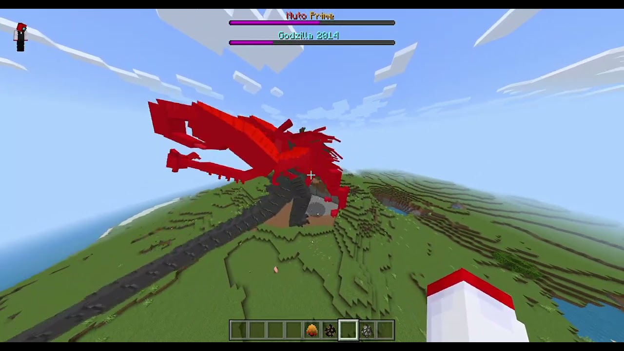 godzilla 2014 vs muto prime en minecraft - YouTube