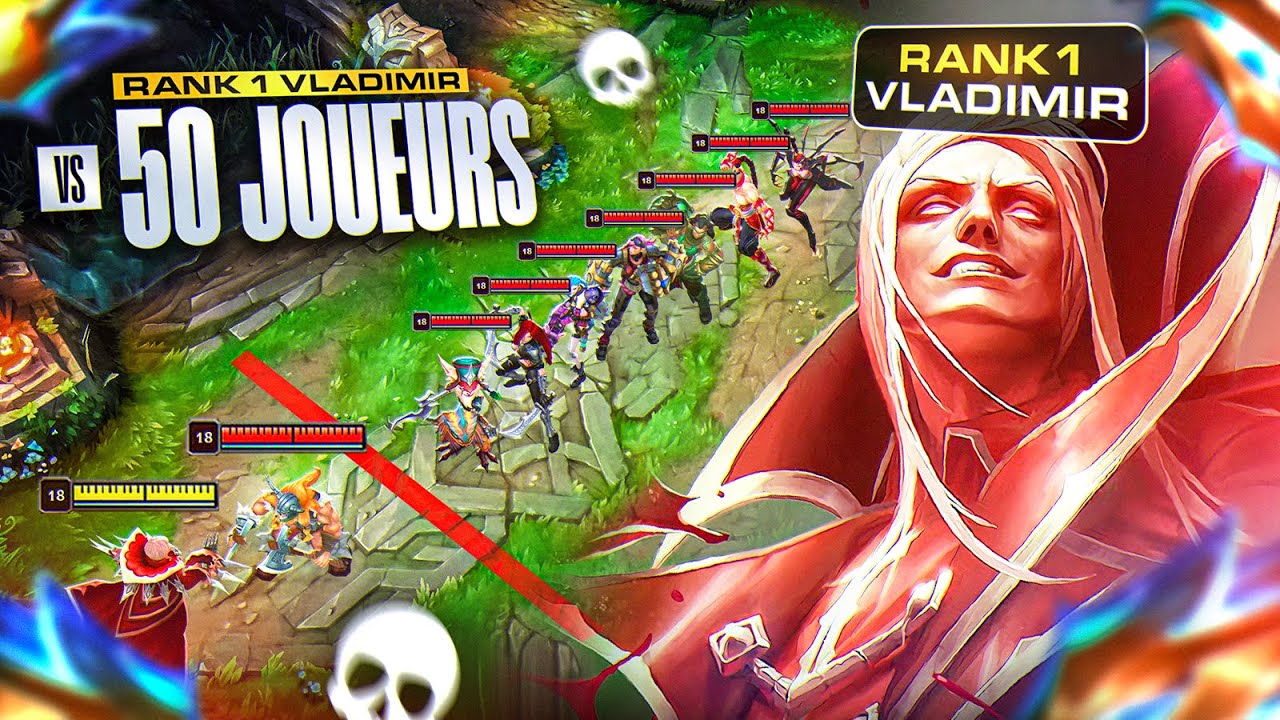 RANK 1 VLADIMIR VS 50 JOUEURS MORT DEFINITIVE ! LE SEUL QUI PEUT BATTRE ...
