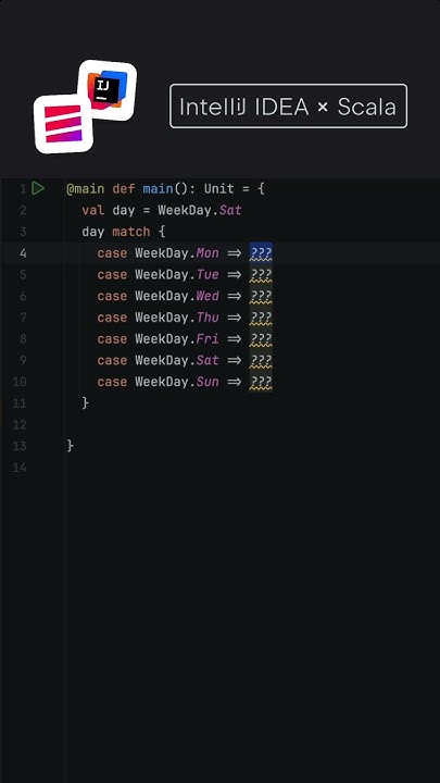 IntelliJ IDEA x Scala: Using enums in pattern matching - YouTube