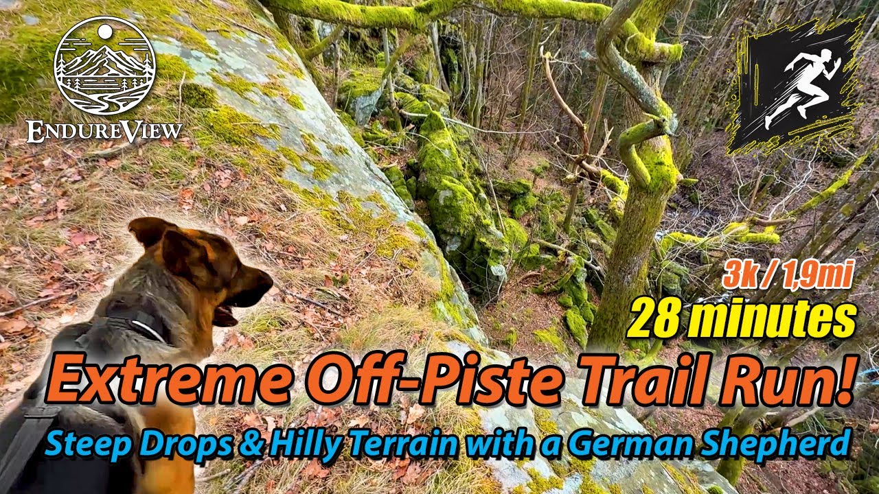 Extreme Off-Piste Virtual Trail Run! Steep Drops & Hilly Terrain with a ...