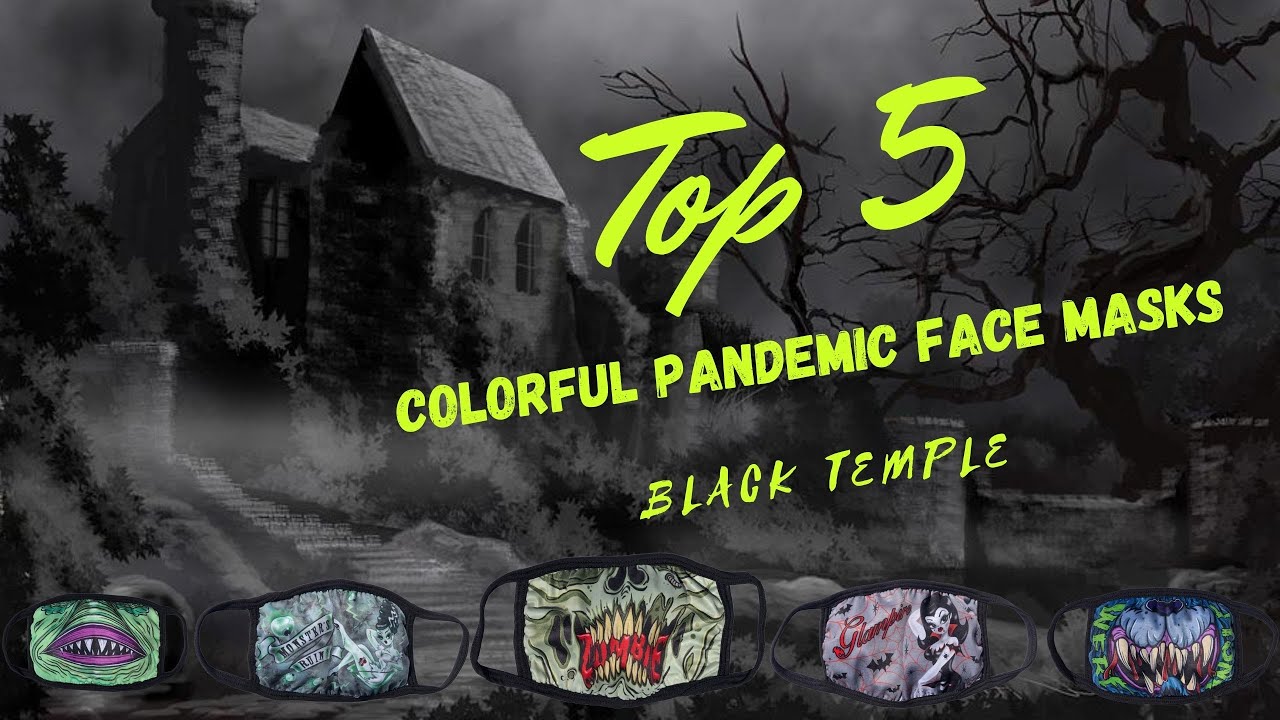 Top 5 Colorful Pandemic Face Masks for Emo Punk Scene Men Women - Black ...