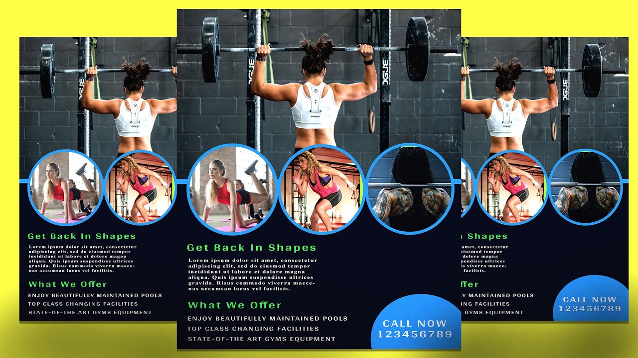 How To Make Gym Poster In Photoshop - YouTube