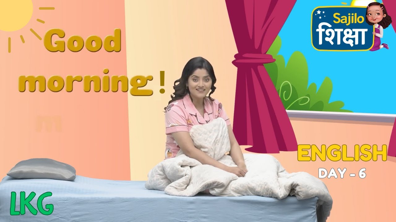 LKG English | Day 06 I Good Morning/Hand Print - Rooster | Sajilo ...