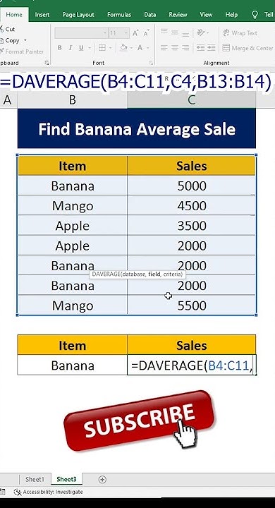 Daverage Formula🔥excel tips & Tricks#shorts - YouTube