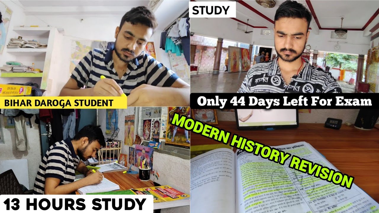 BIHAR DAROGA Late Night Modern History Revision Study vlog । 13 HOURS STUDY VLOG - YouTube
