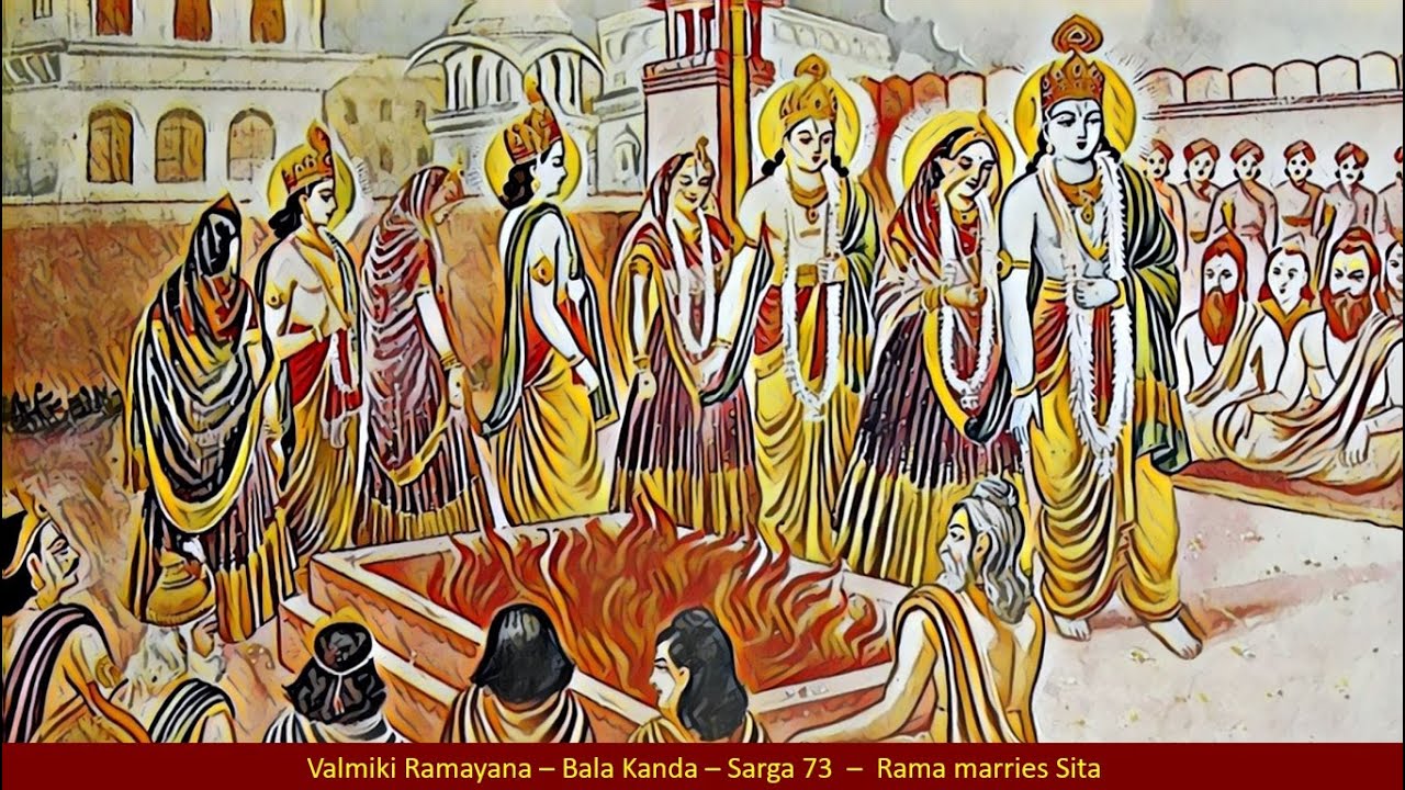 Valmiki Ramayana – Bala Kanda – Sarga 73 – Rama marries Sita - YouTube