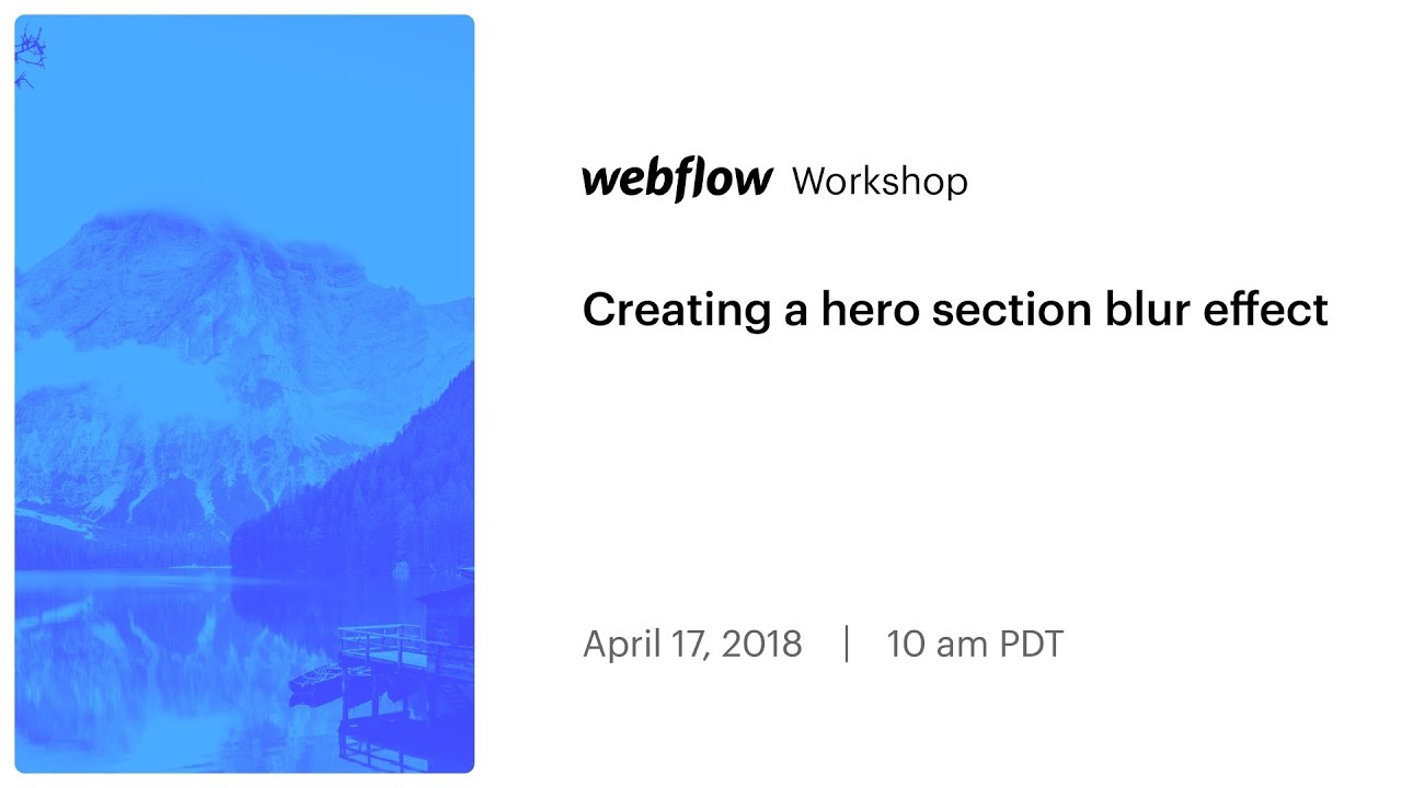 Creating a hero section blur effect - YouTube