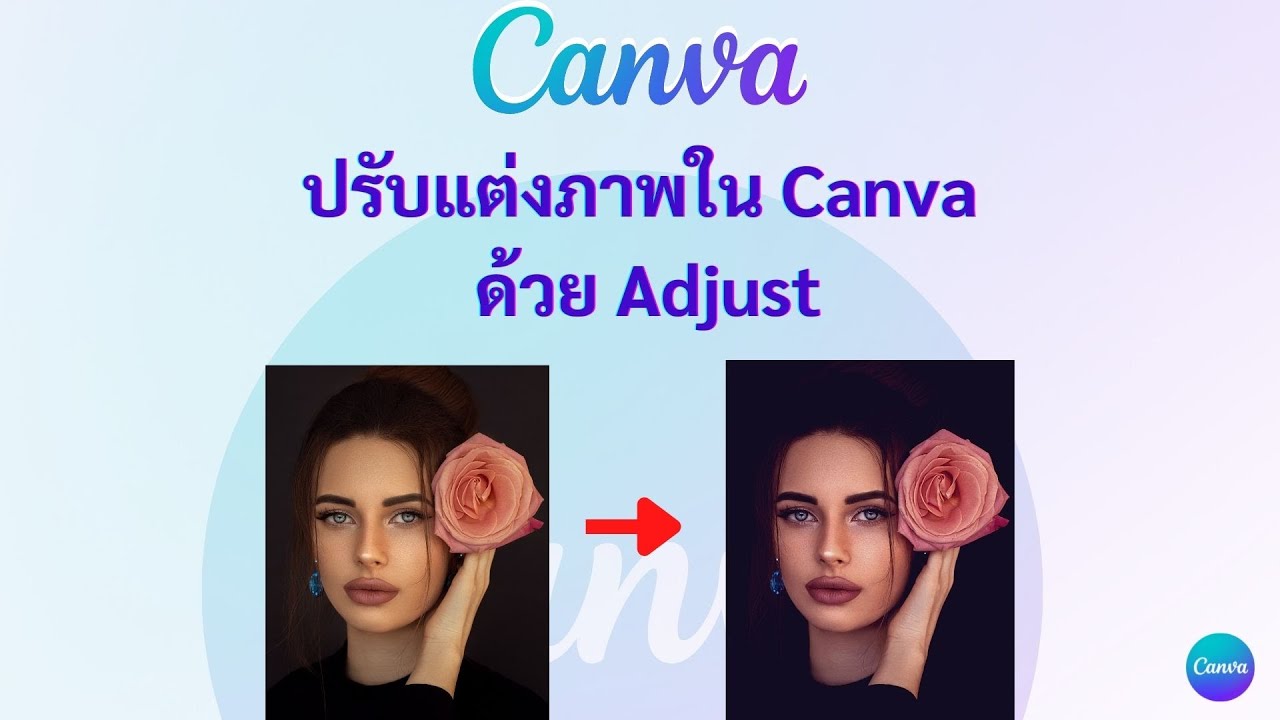 ปรับแต่งภาพใน Canva ด้วย Adjust | by KoyJira - YouTube