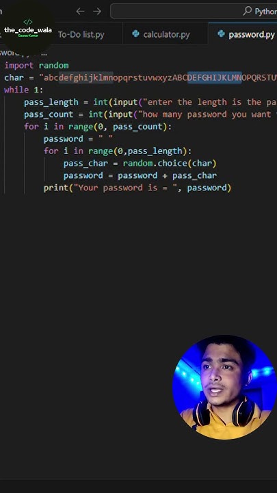 Password Generator Using Python Python Pythonprogramming Developer Pythonlibrariesthecode