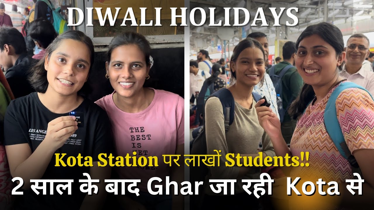 Kota Station पर लाखों Students | Diwali Holidays in Kota | NEET/JEE ...