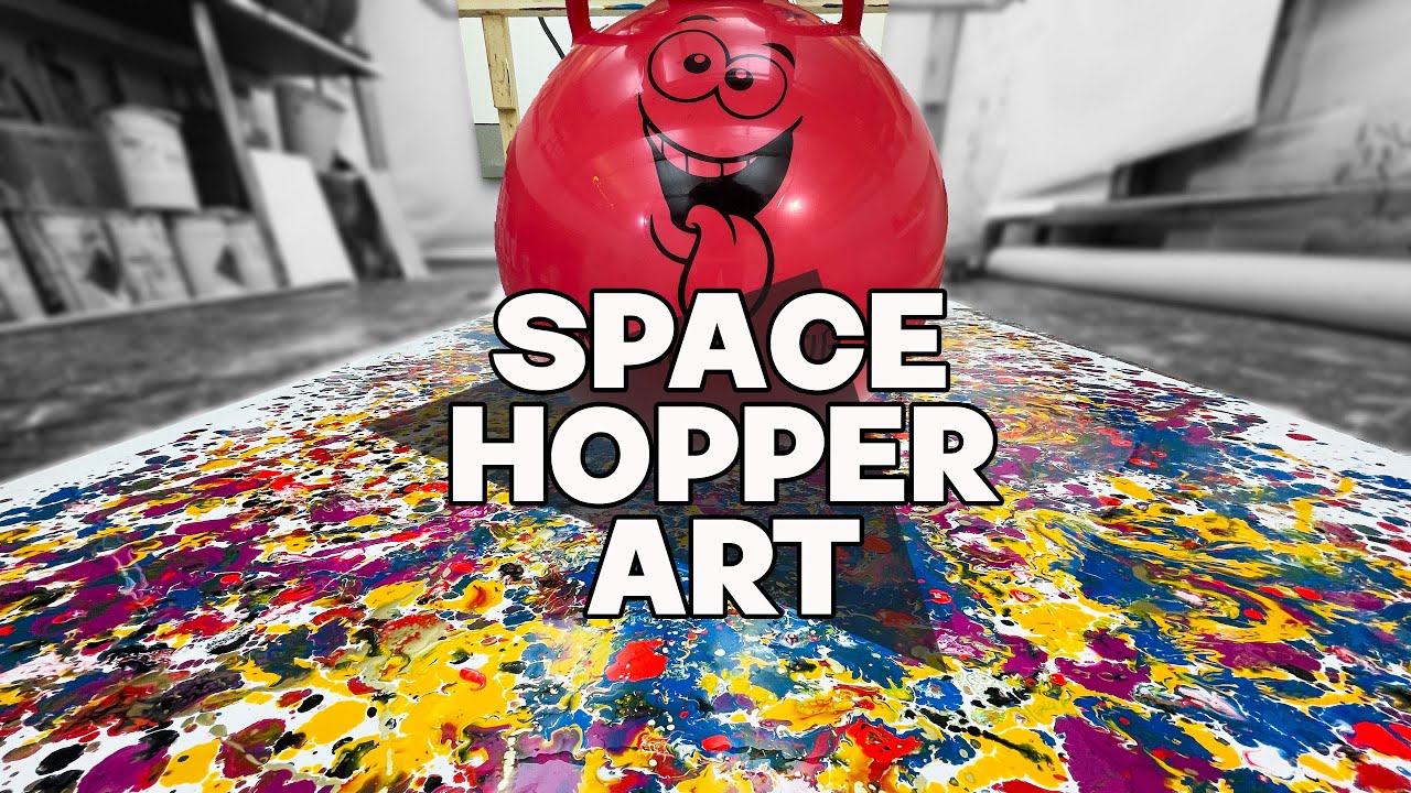 Amazing SPACE HOPPER art created - LIVE on air!! - YouTube