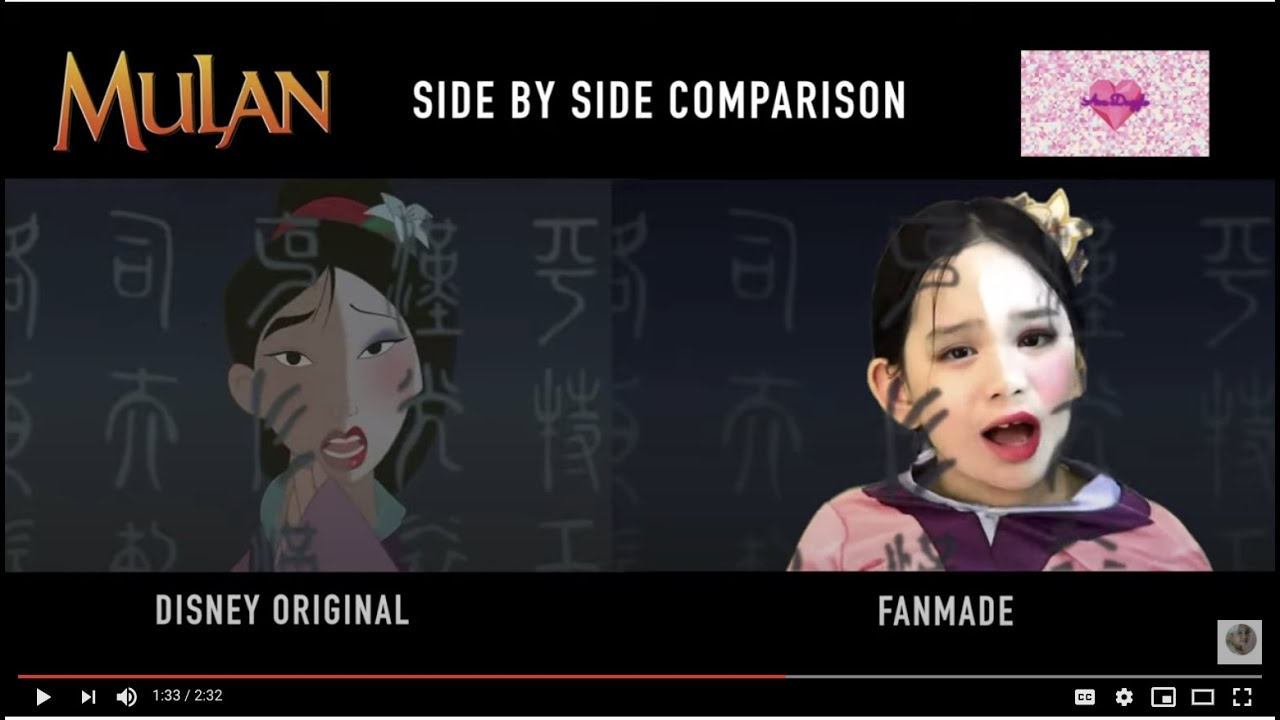 Reflection - Mulan (cover) | Mulan in Real Life | Side by Side ...