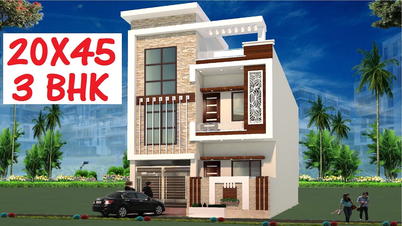 20 X 45 feet house plan l 20 x 45 house plan I 20 x 45 ghar ka naksha I ...