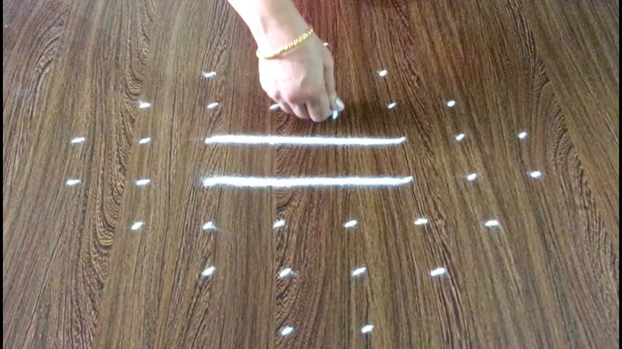 Simple 8x2x2 Deepa Rangoli Design with Beautiful Colours | Easy Deepa ...