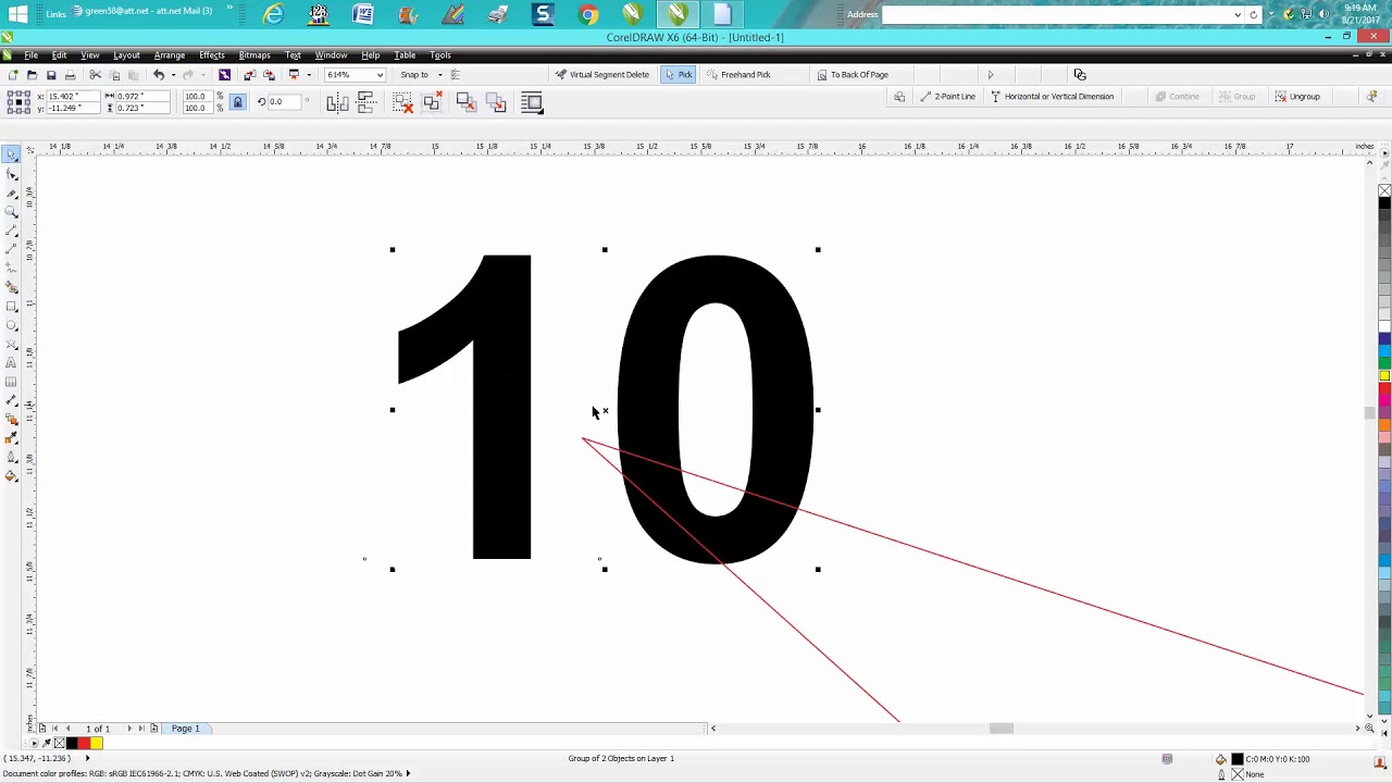 Corel Draw Tips & Tricks Clock Face with Numbers Part 3 - YouTube