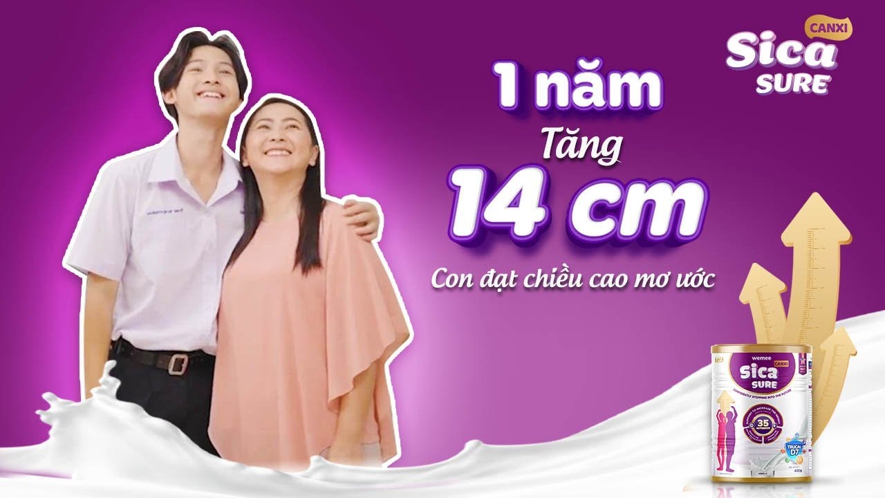 Sữa tăng chiều cao Sica sure canxi - Cho con chiều cao vàng trong giai ...