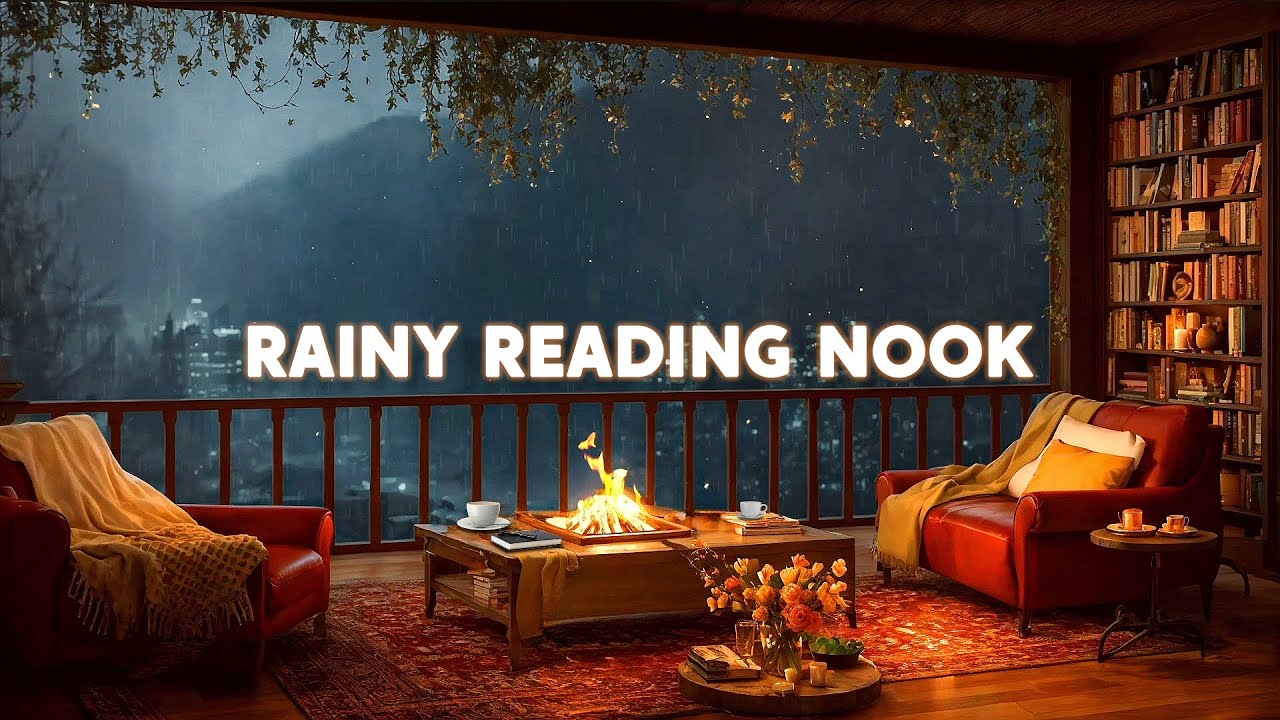 Cozy Reading Nook On Rainy Day - Ambient Music For Study, Sleep - Help ...