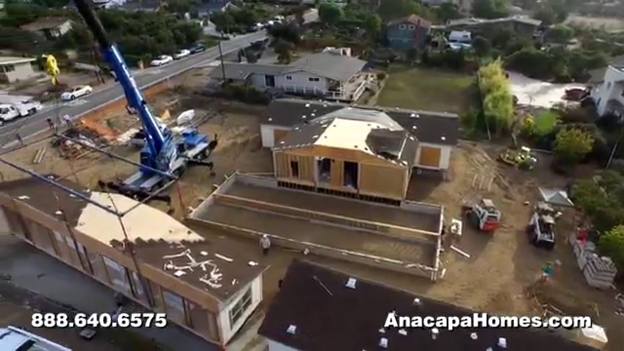 Anacapa Homes Crane Set Modular Home - YouTube